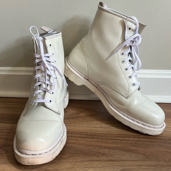 Dr. Martens | Shoes | Dr Doc Marten 46 Pascal Mono White Boots | Poshmark